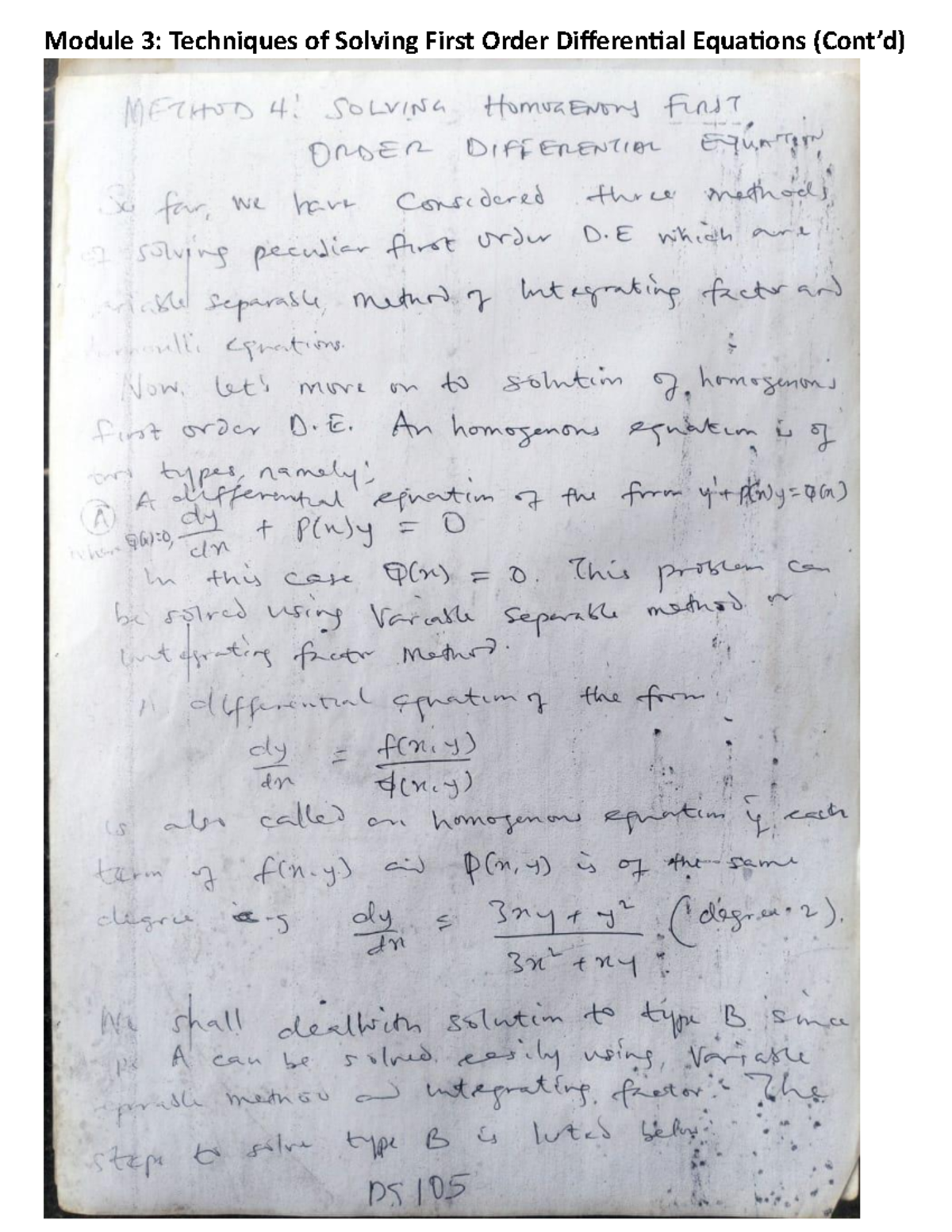 MTH 202 LMS Module 3 1773993557 - Mathematical method - Module 3 ...