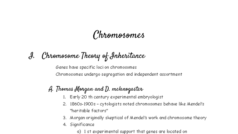 Lecture 13: Chromosome Theory of Inheritance in Genetics (Gen Bio ...