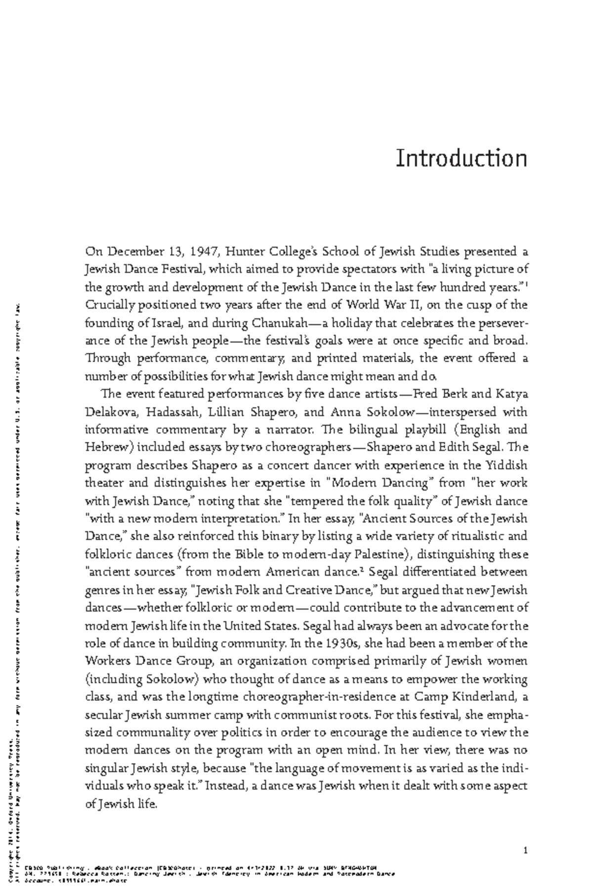 Dancing Jewish: Exploring Identity in American Modern Dance - Studocu