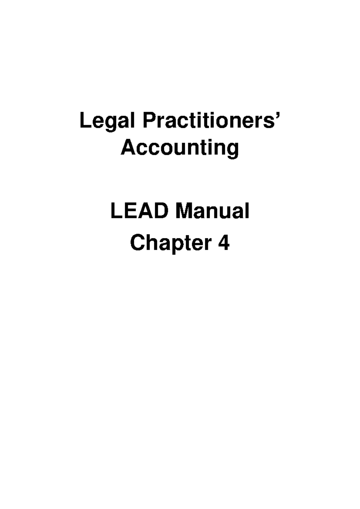 LPB LEAD Manual: Understanding Journal Entries in Chapter 4 - Studocu