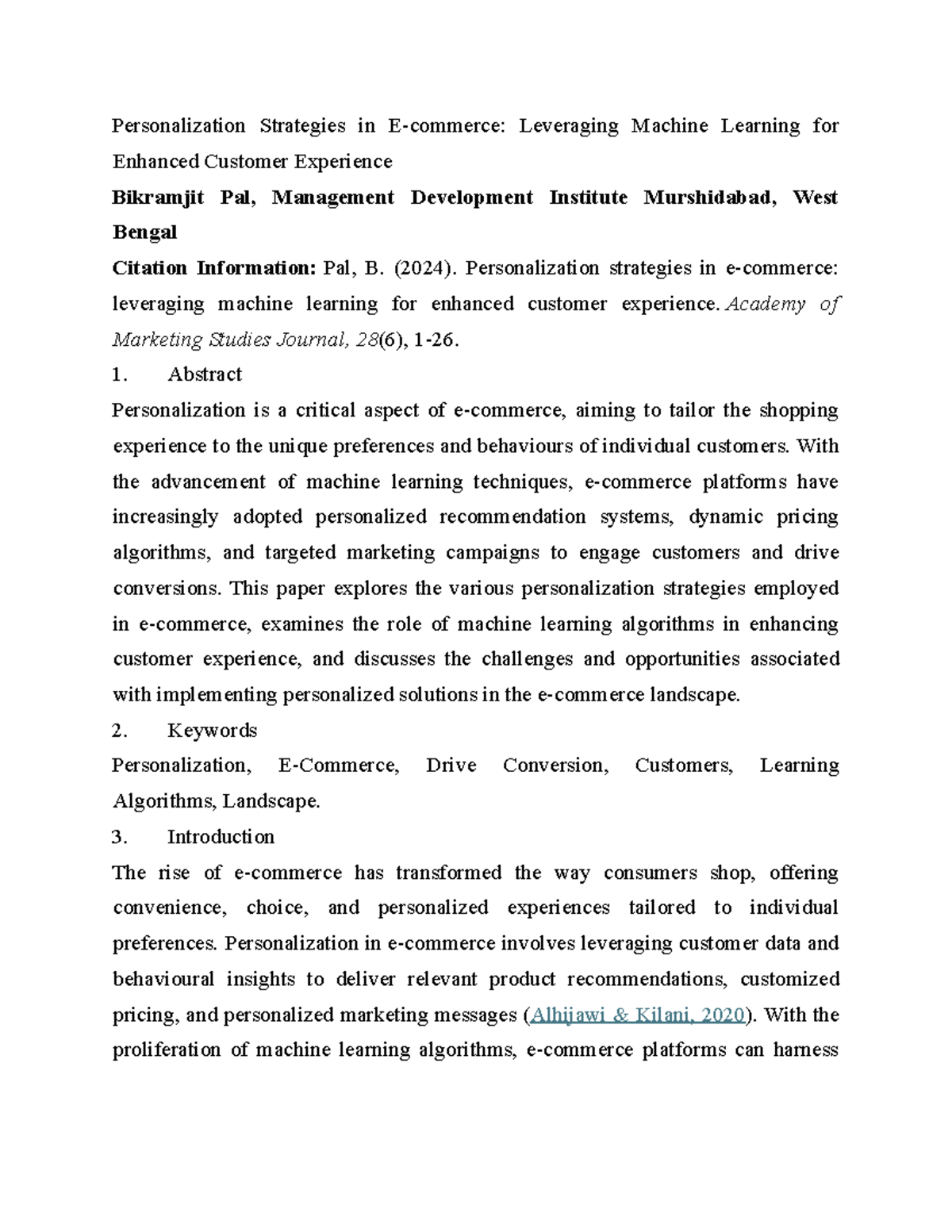 Personalization Strategies in ML for Enhanced Customer Experience - Studocu