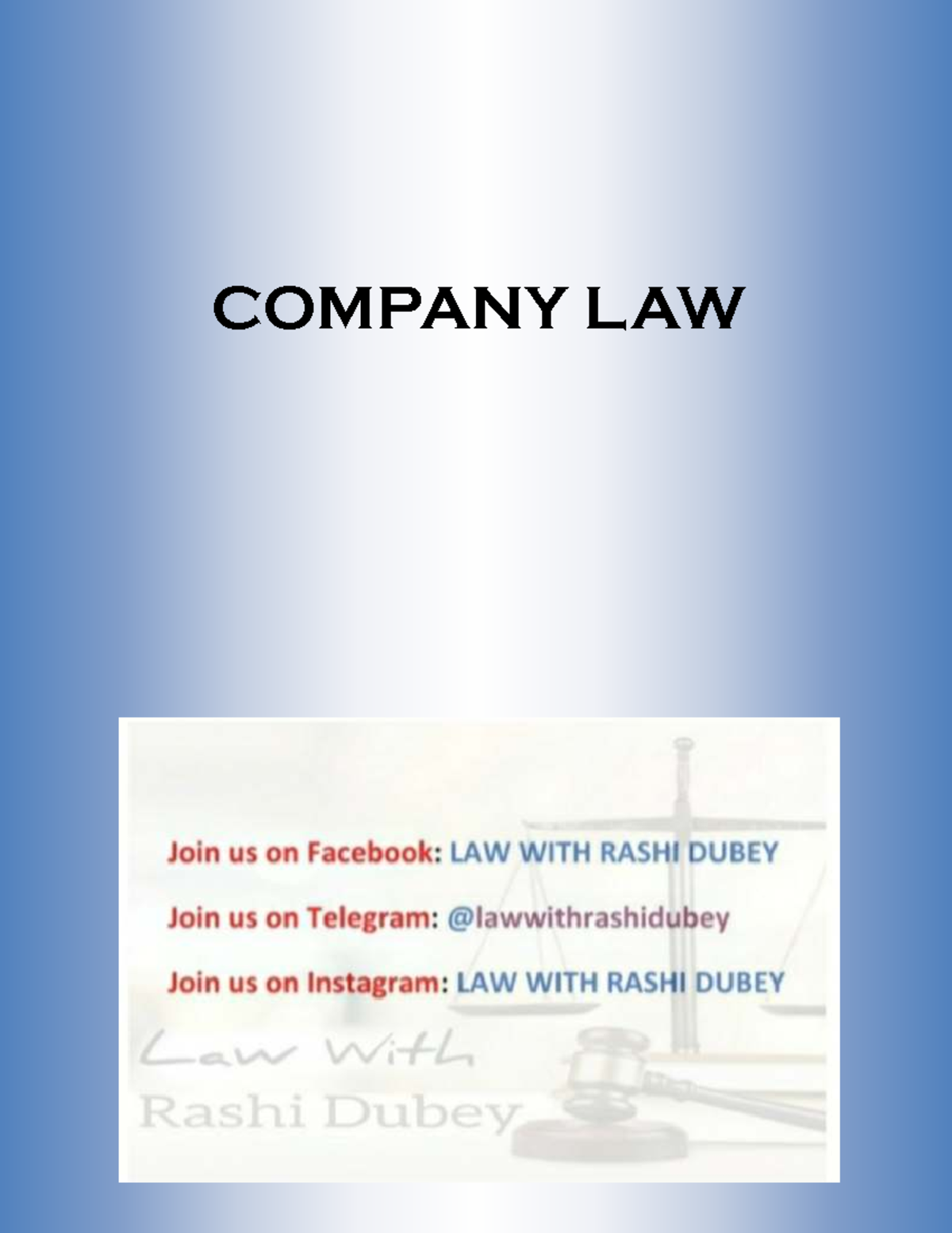 Company LAW (MS RAMA RAO) by LAW WITH Rashi Dubey - COMPANY LAW M. S ...
