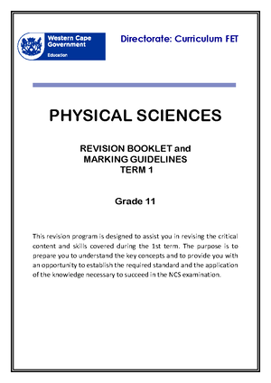 Grade 11 EXPT 2 TERM 3 - Boyle'S LAW - PHYSICAL SCIENCE EXPERIMENT 2 ...