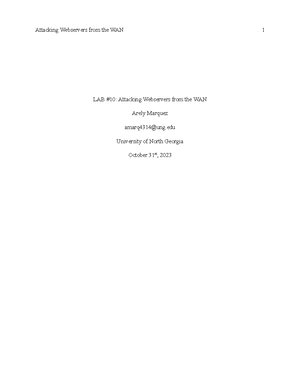 LAB #2 - InfoSec Lab - Scanning the Network on the LAN 1 LAB #1: Performing Reconnaissance from ...