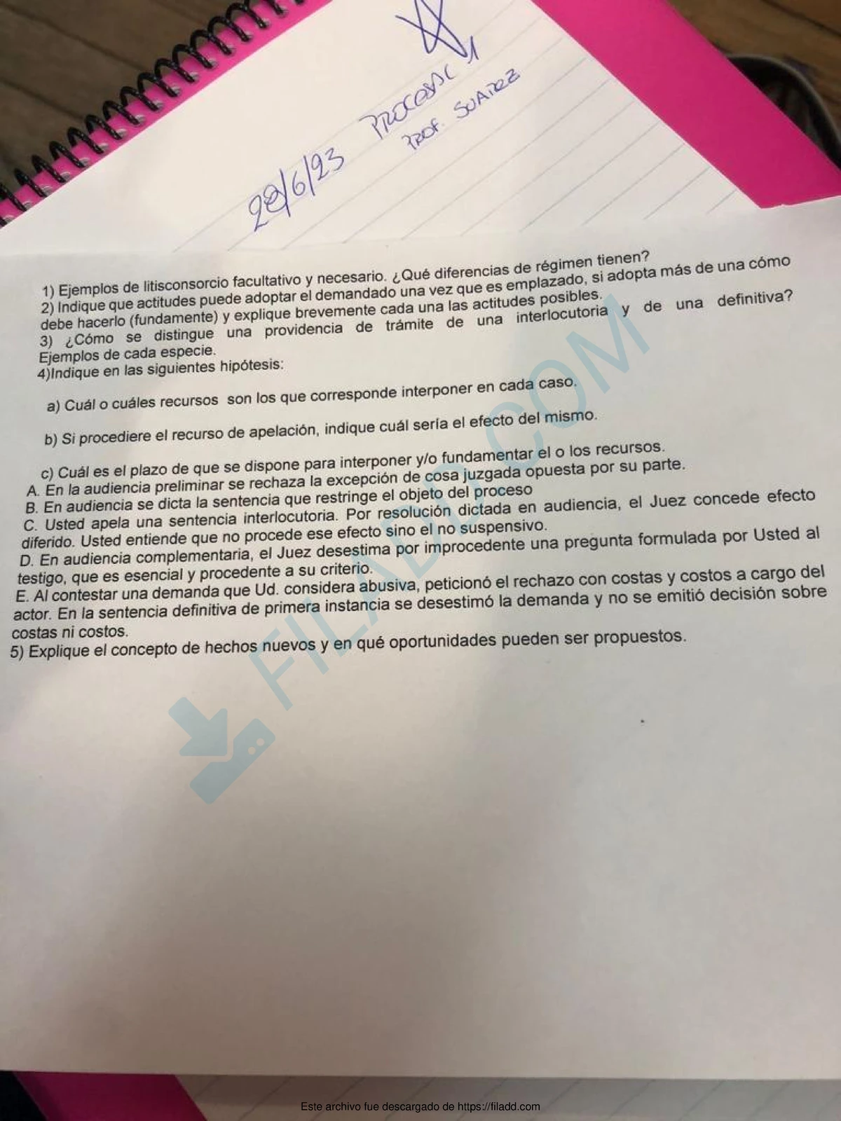 Primer Parcial de Procesal 1: Respuestas y Análisis - Udelar FDER - Studocu