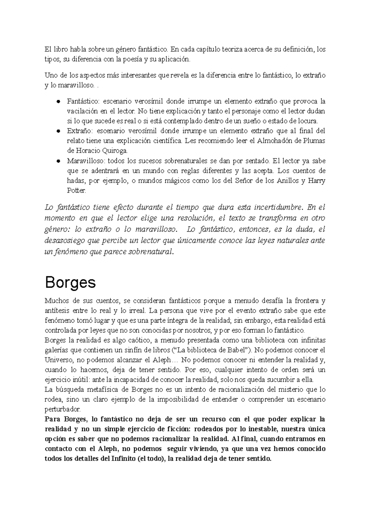 Análisis de "Lo Fantástico": Todorov, Borges y Cortázar en el Género ...
