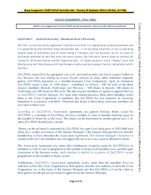 CC1 - Founding Statement of Close Corporation (Namibia) - Studocu