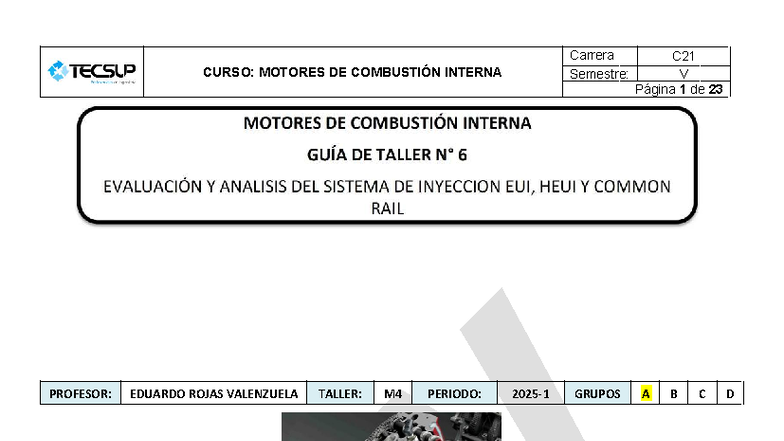 LAB 06 - Informe sobre Sistemas de Inyección en Motores de Combustión ...
