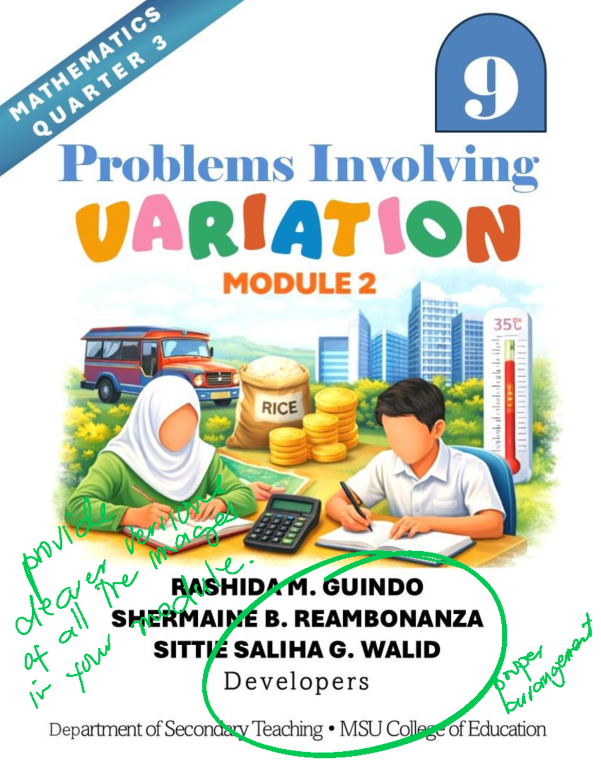 Math9 Q3 Mod2: Solving Problems Involving Variations - Studocu