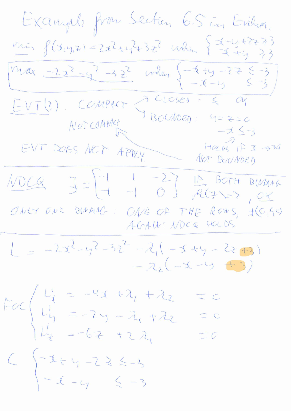 Kuhn-Tucker Example - EVT(3) Optimization Problem Analysis - Studocu