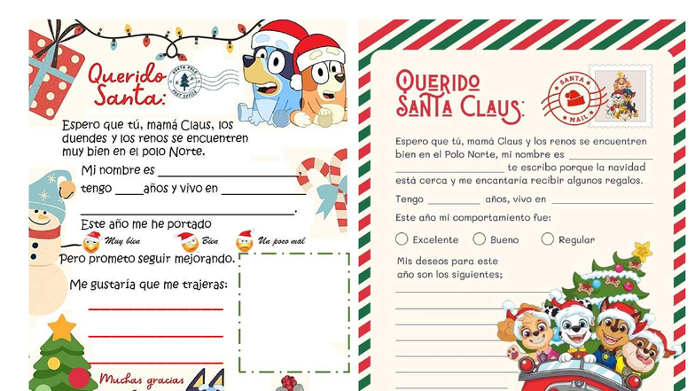 Carta a Santa Claus: Deseos y Comportamiento 2025 - Studocu