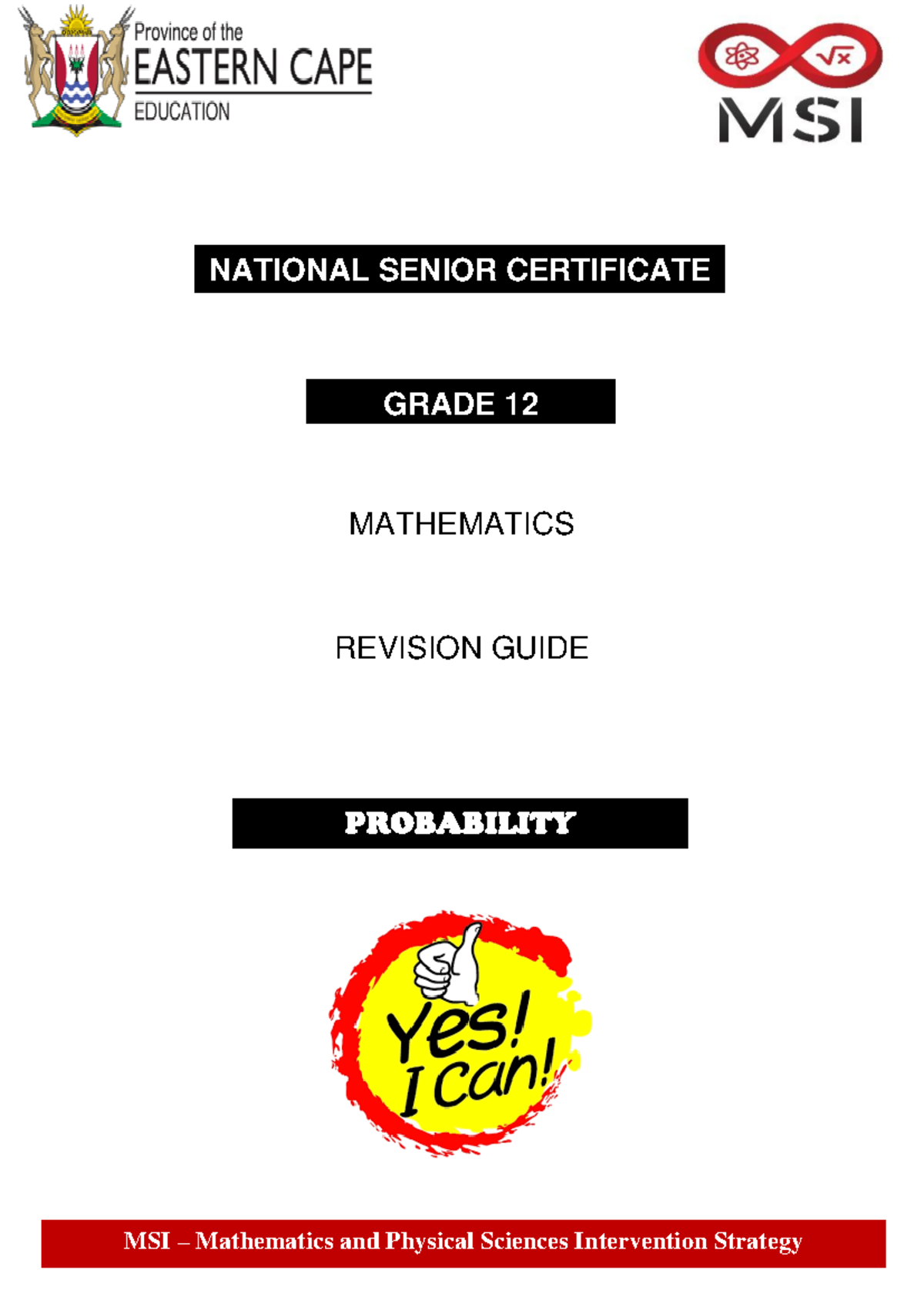 Probability Revision Guide for Grade 12 - Final Exam Preparation - Studocu