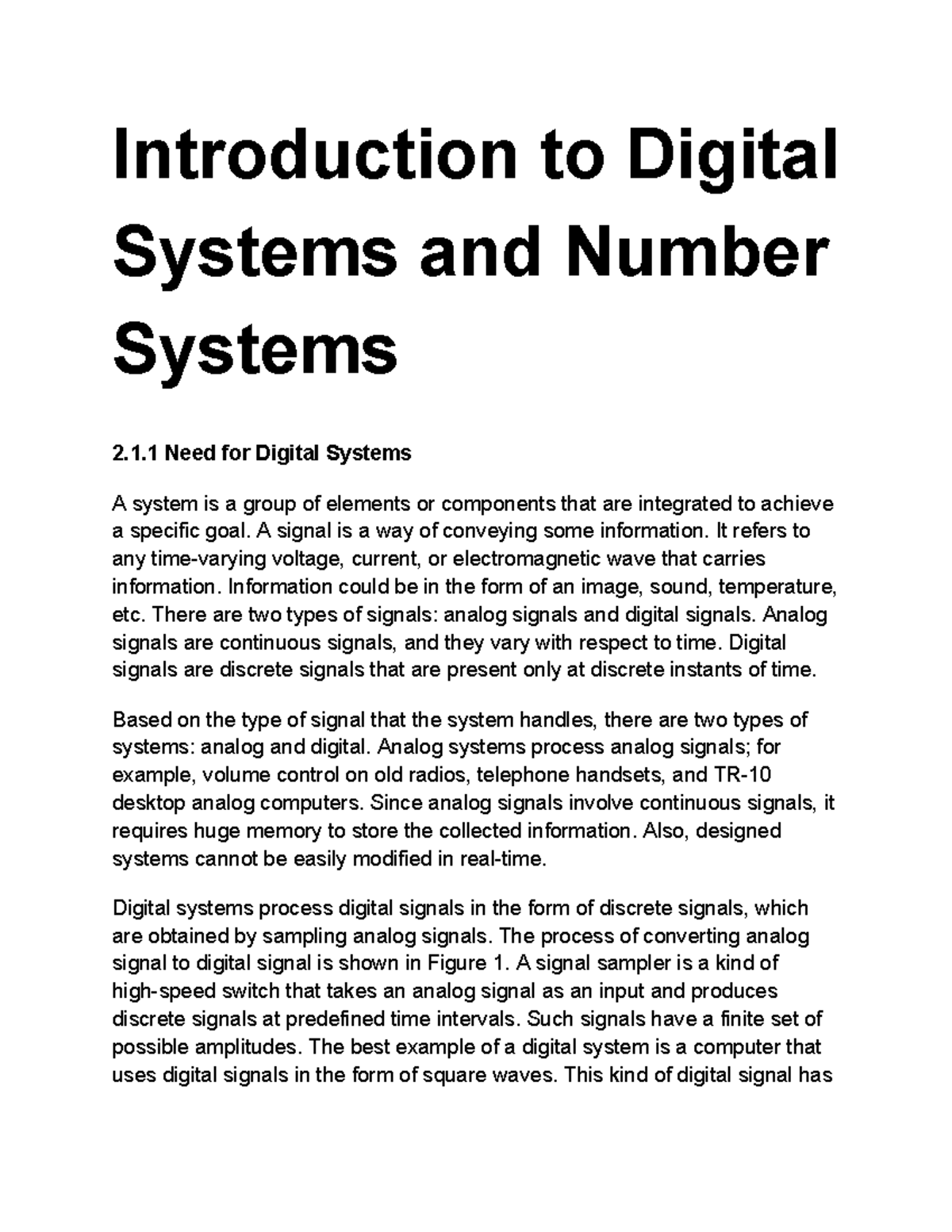 Week 2 - detailed explatation of the topic - Introduction to Digital ...