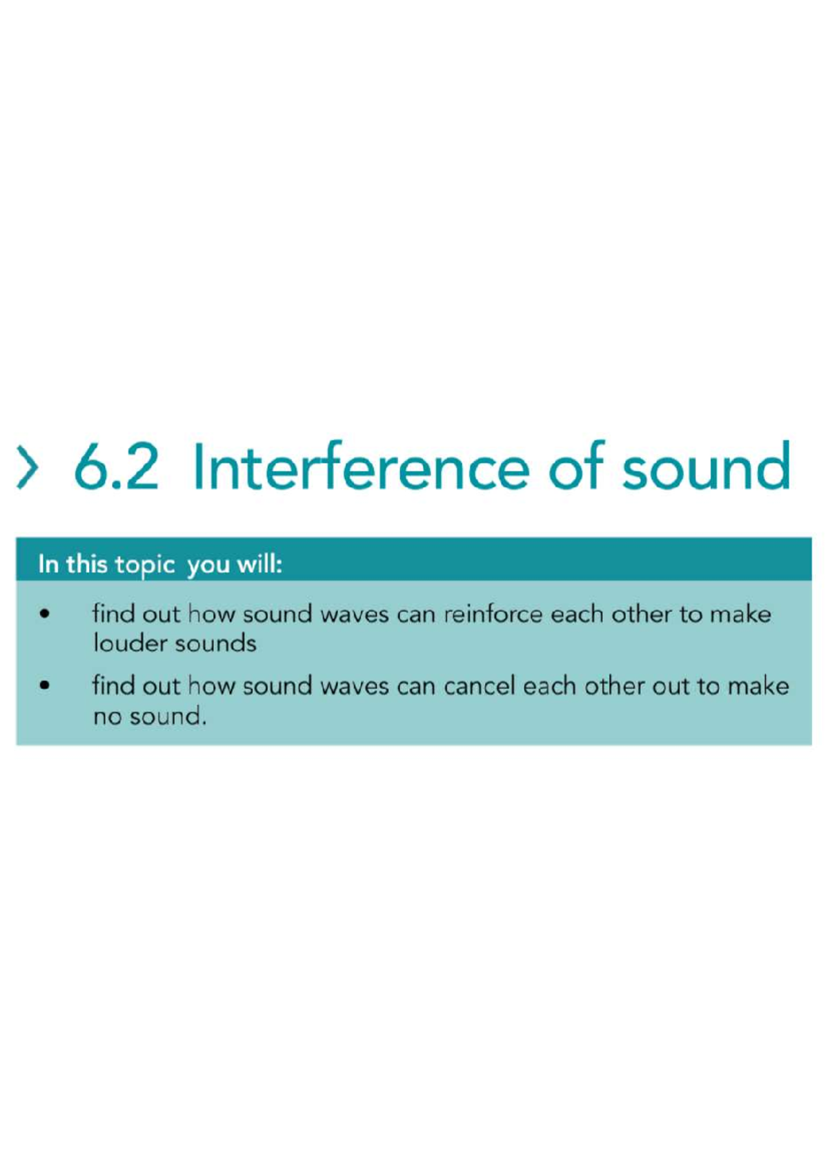 6.2 S2 - Sound Wave Interference: Reinforcement & Cancellation - Studocu