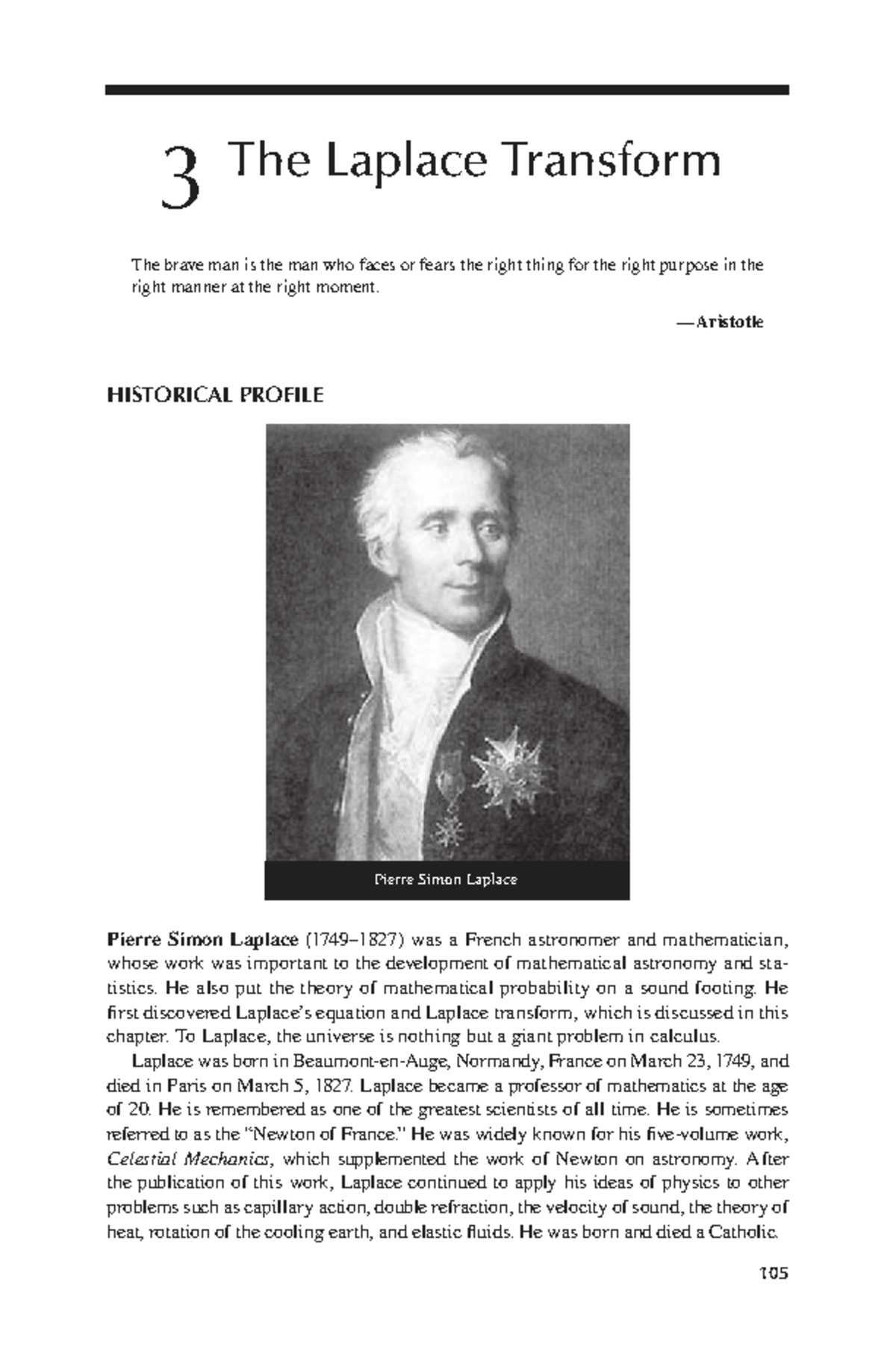 Signals and Systems: A Primer on Laplace Transforms (Chapter 3) - Studocu