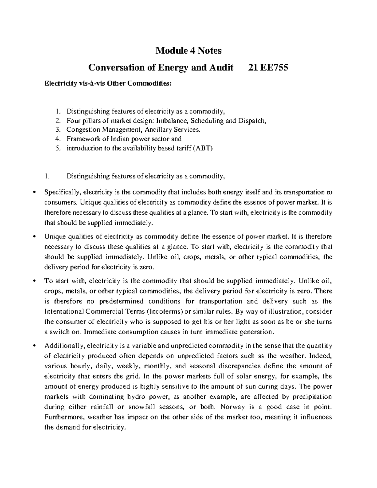 21EC742: Module 4 Notes on Energy Conversation & Audit - Nov 28, 2024 ...