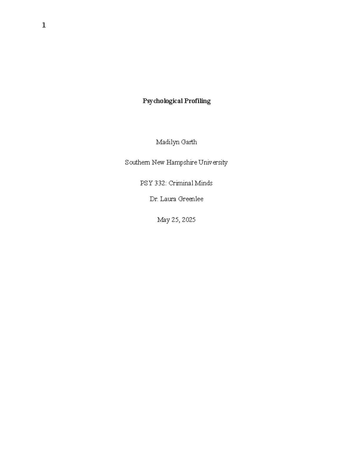Psychological Profiling of Serial Killers - PSY 332 Final Exam Notes ...