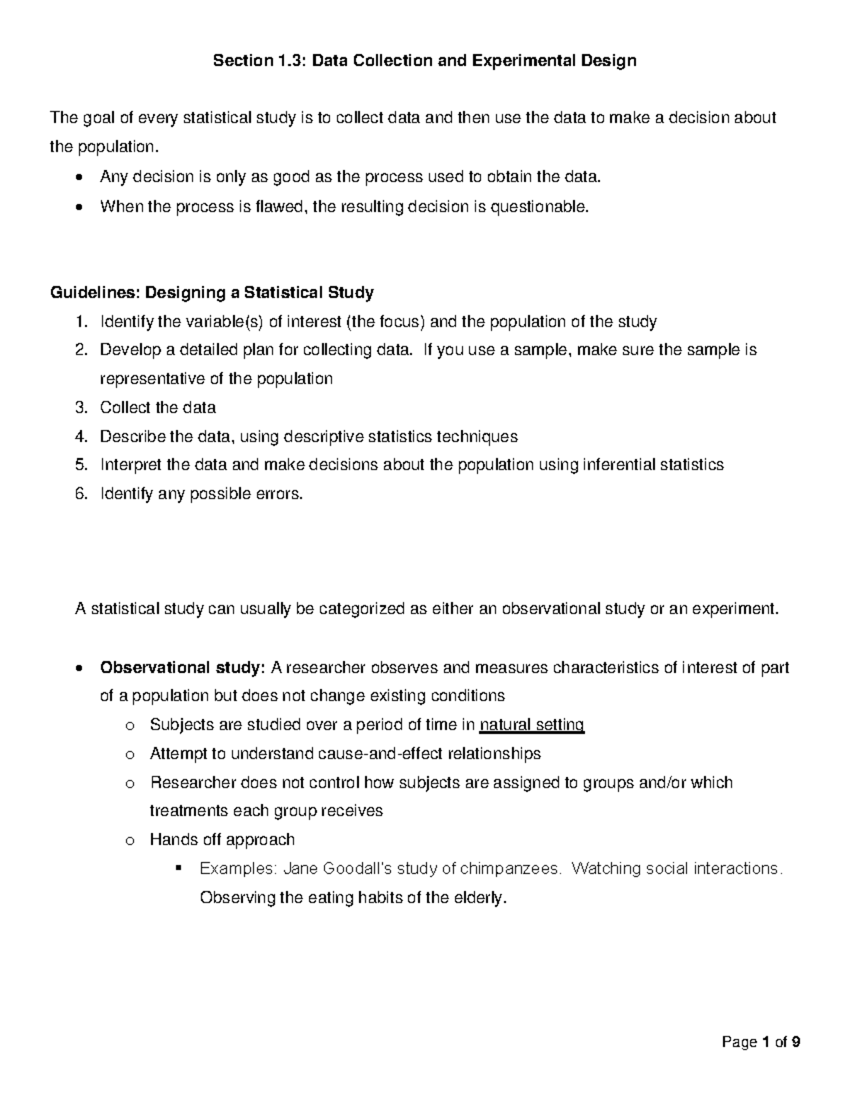 Statistical Study Design: Data Collection & Experimental Methods ...
