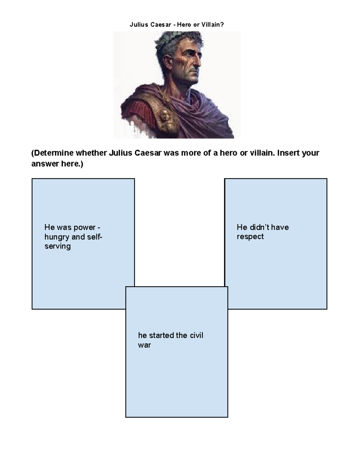 Julius Caesar - Hero or Villain (1) - Julius Caesar - Hero or Villain ...