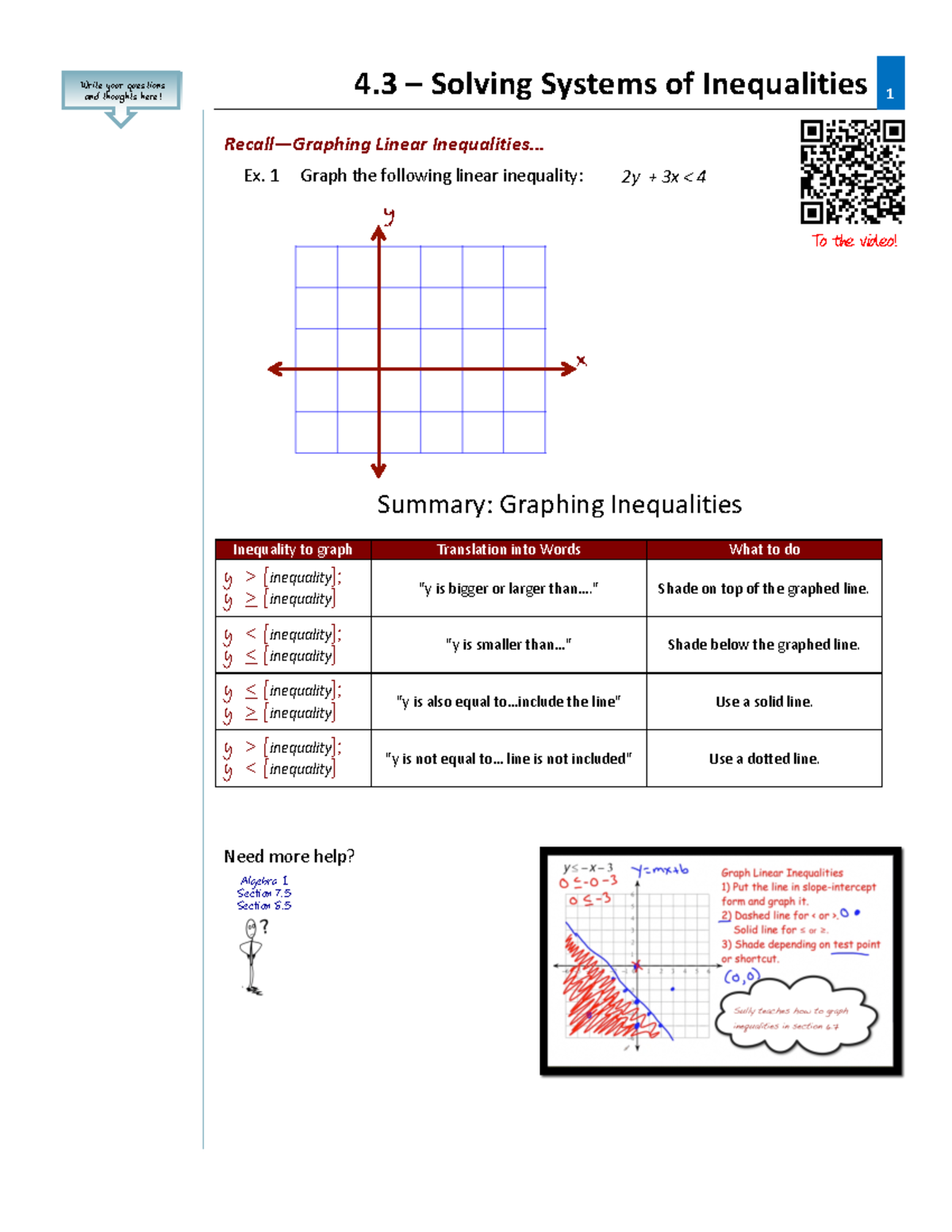 A2 4 - Solving Systems of Inequalities: Practice & Review - Studocu