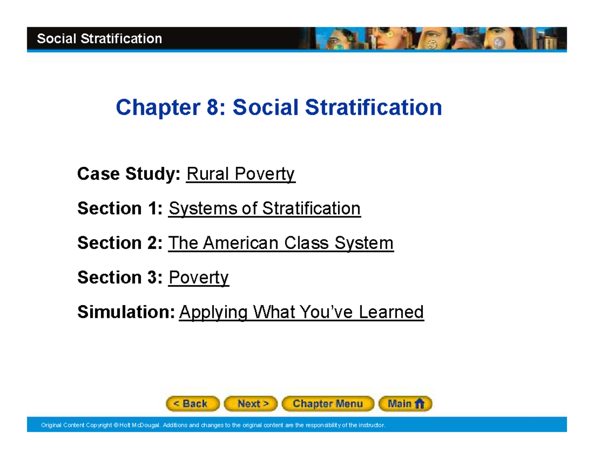 Ch 8: Social Stratification Case Study on Rural Poverty and Class ...