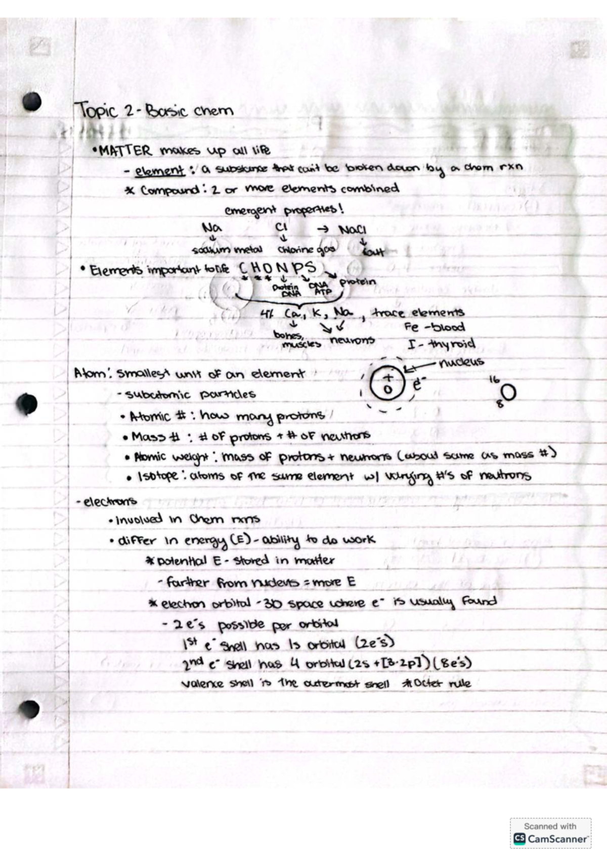 Basic Chemistry Concepts: Matter, Atoms, and Chemical Bonds (CHEM101 ...