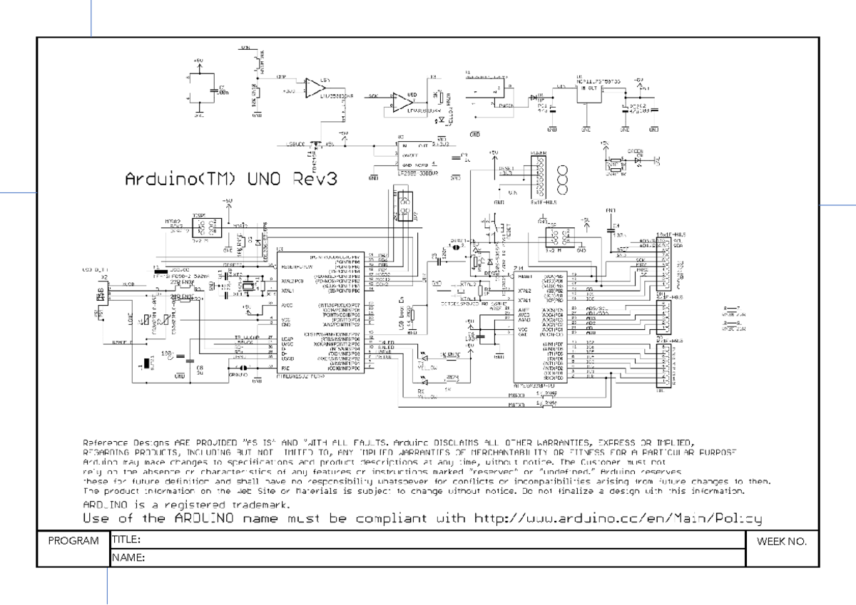 Arduino Uno Rev3 Circuit Design and Component Overview - Studocu