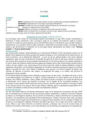 Resumen DE Sociologia - Durkheim, Weber y Marx - UNIDAD N°1: LOS CLÁSICOS DE LA SOCIOLOGÍA ...