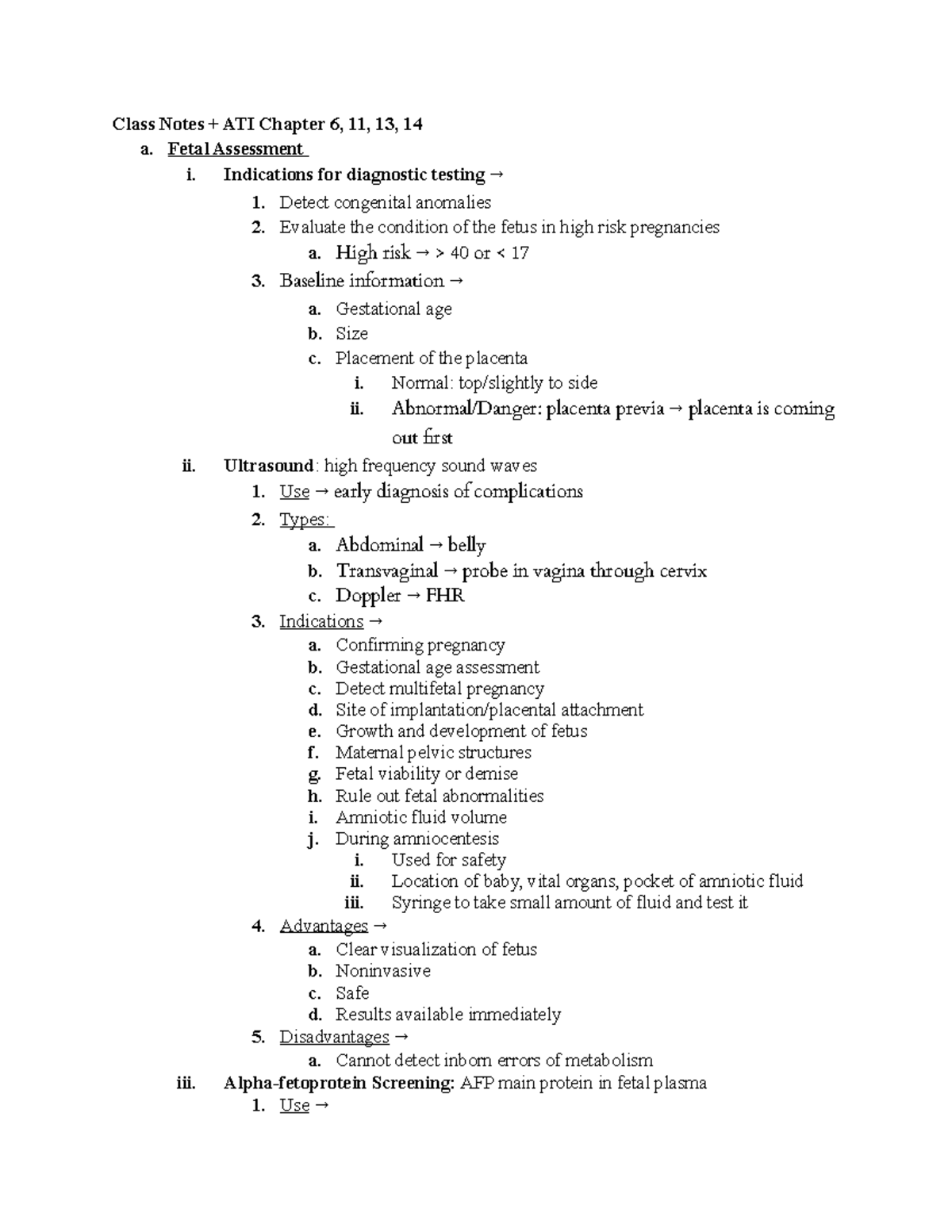 Quiz #2 Review Sheet - topics: - electronic fetal monitoring - fetal ...