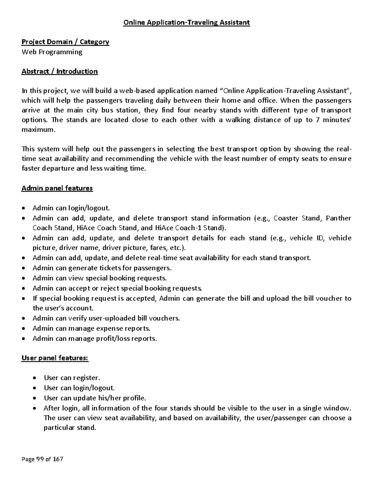 Online Application Traveling Assistant (Web Programming Project) - Studocu