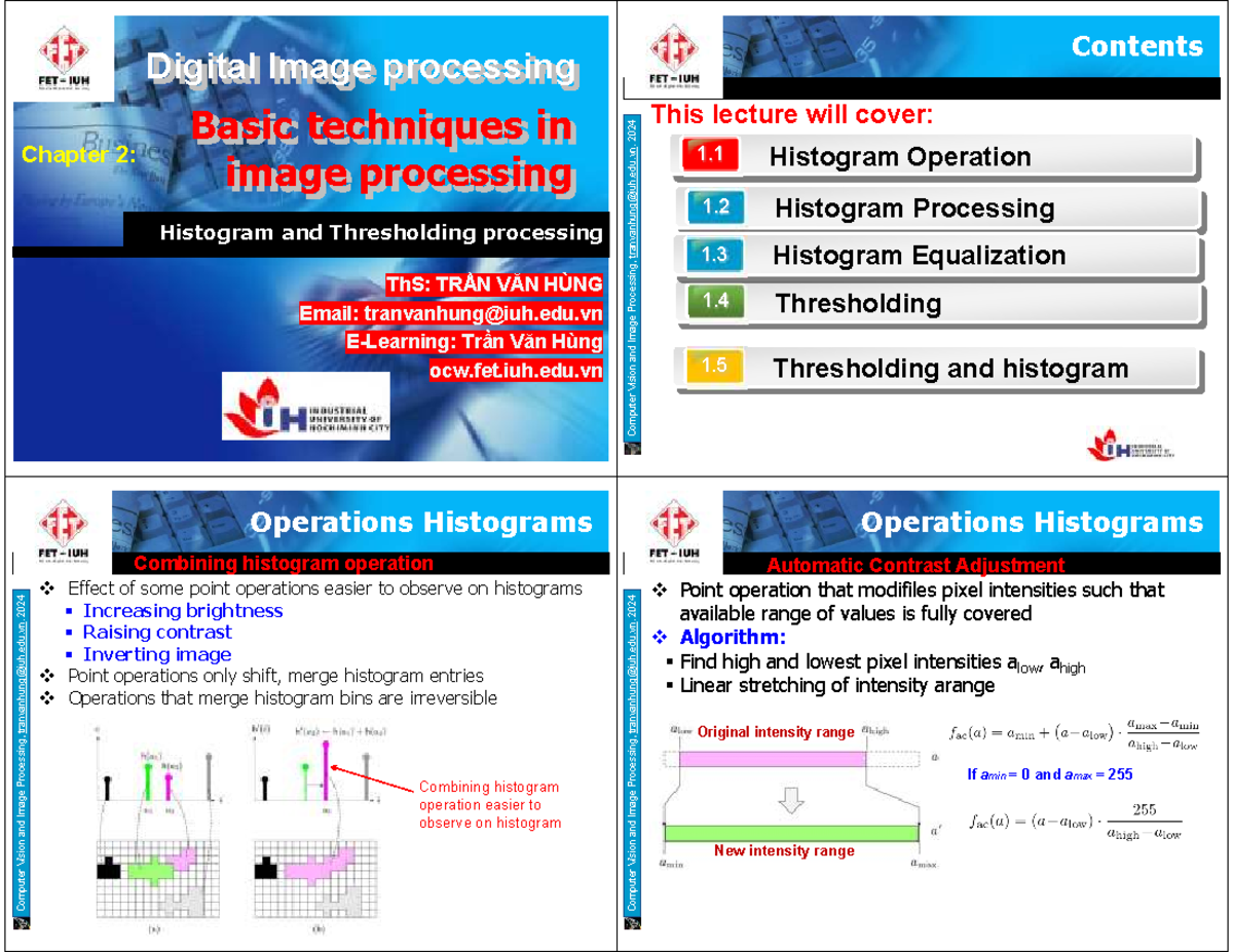 05 Chapter 2 DIP Basic techniques in image processing Histogram Processing - Company LOGO ...