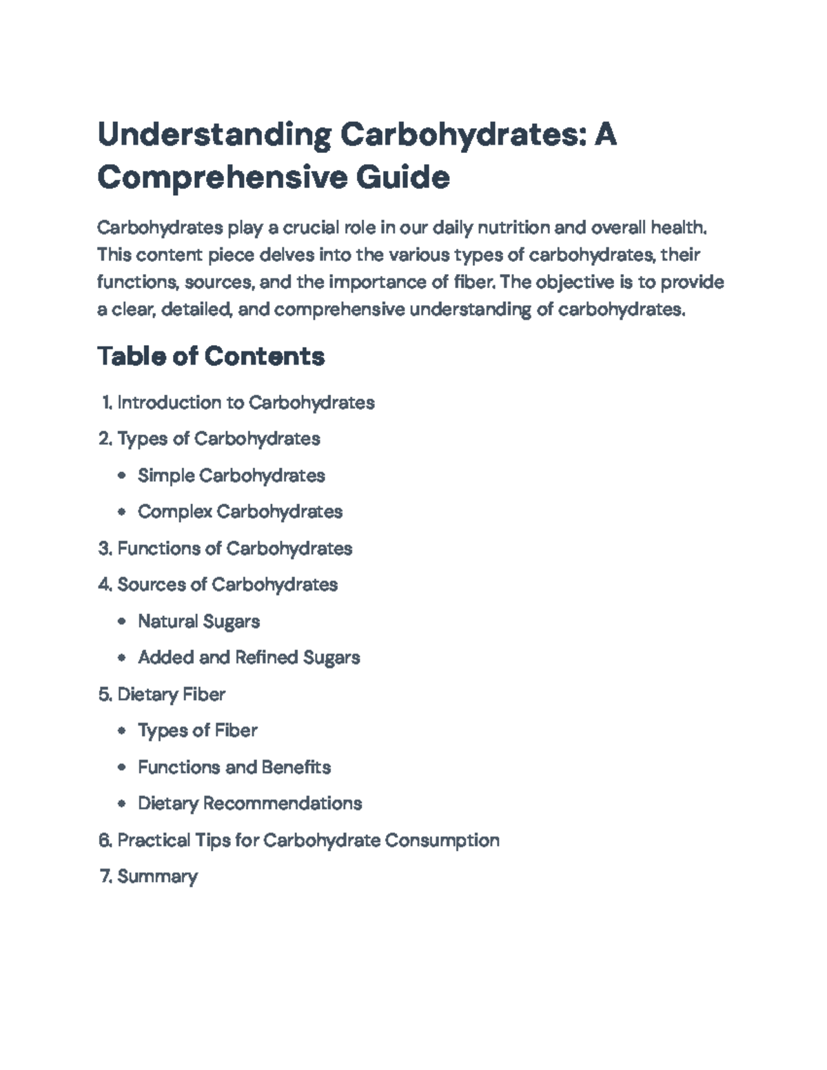 Understanding Carbohydrates: Types, Functions, and Health Benefits ...
