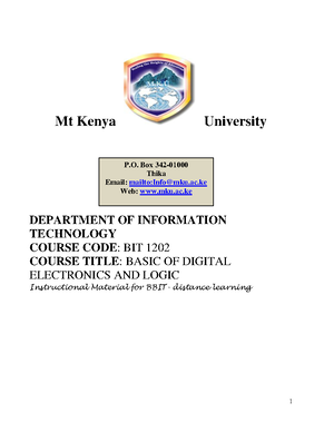 C Structured Programming Notes - DIT1302 / CIT2103 – INTRODUCTION TO ...