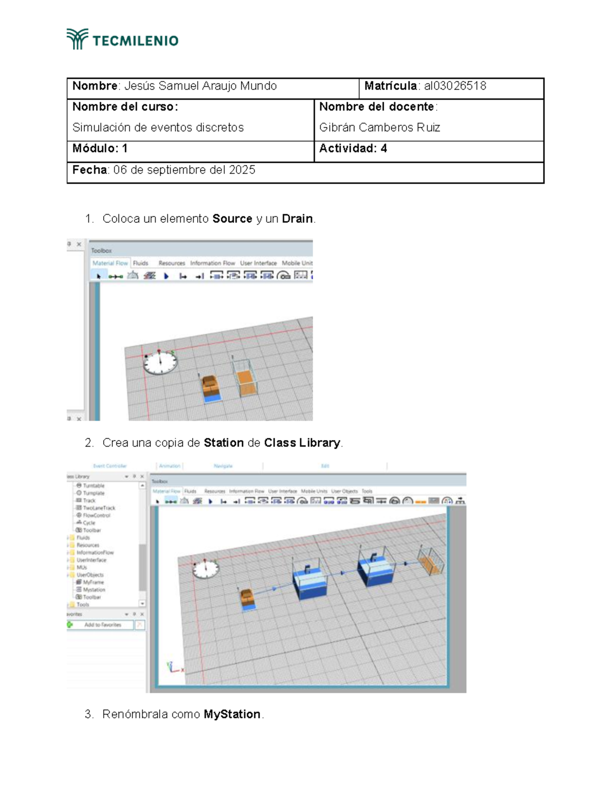 Actividad 4: Simulación de Eventos Discretos SED - Studocu