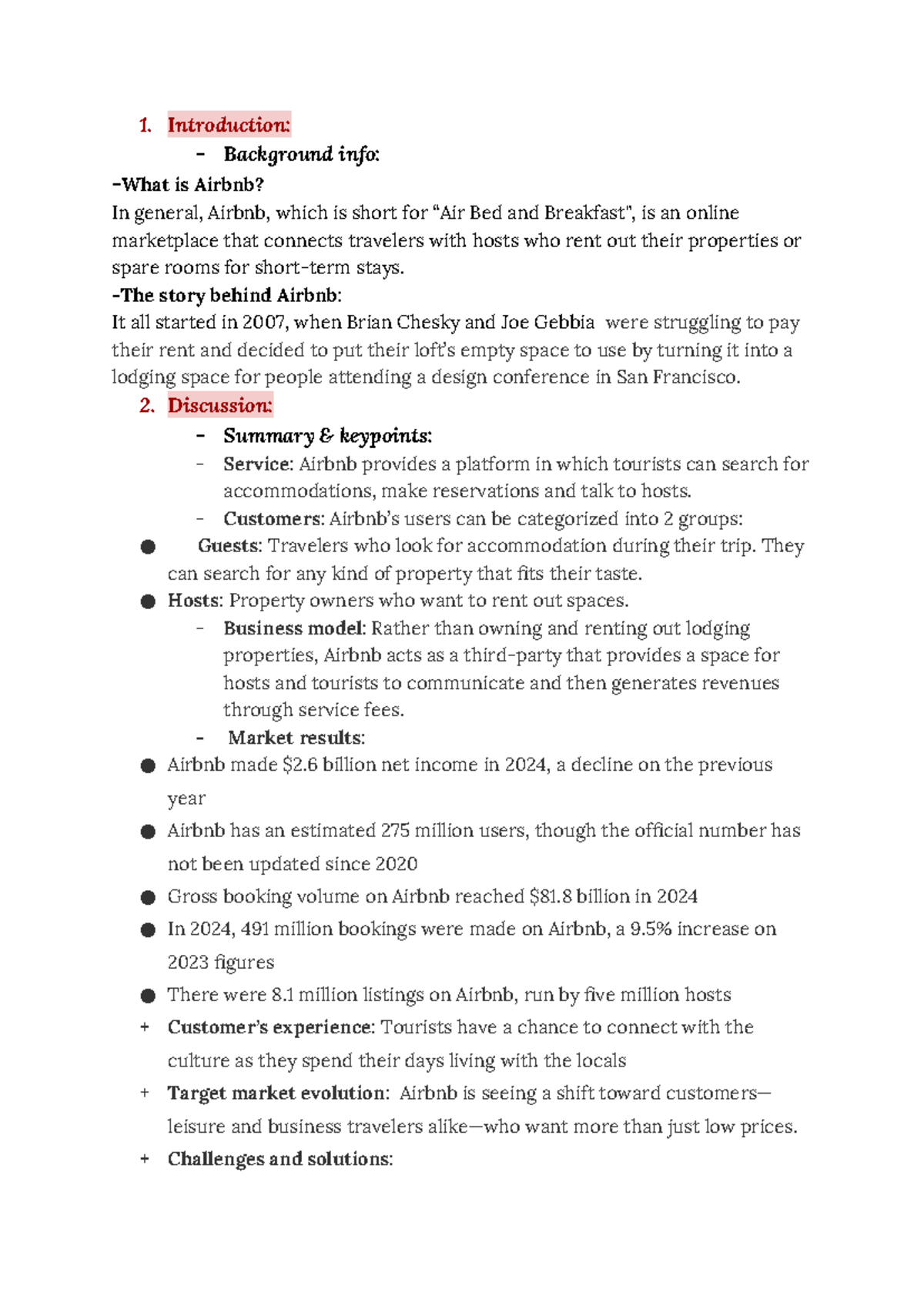 Company Case Study: Airbnb Analysis and Insights - Studocu