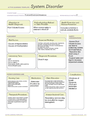 Emphysema System Disorder template System disorder template from ati ...