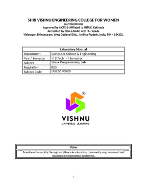 R23 II-II OS Lab Manual - os lab maual - OPERATING SYSTEMS Introduction to UNIX and OS - Studocu