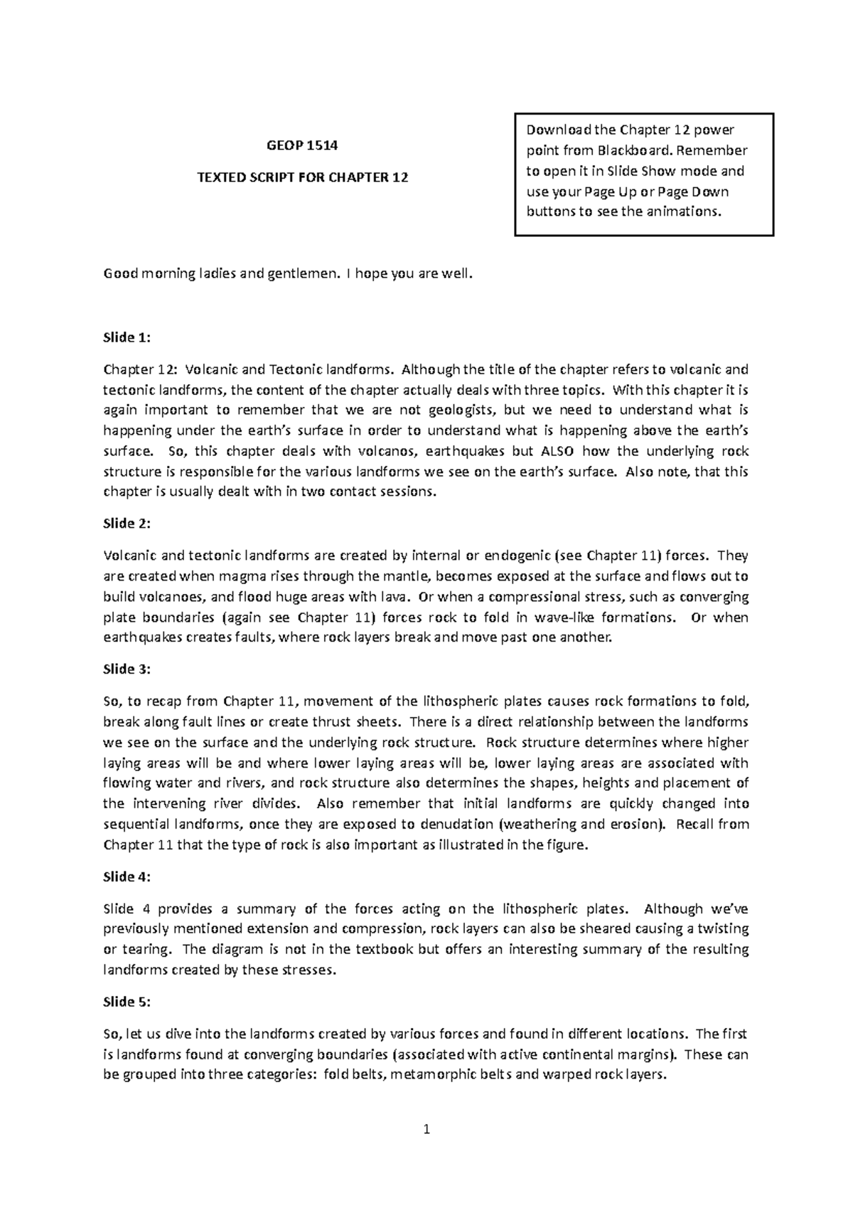 Chapter 12-notes - geography notes - GEOP 1514 TEXTED SCRIPT FOR ...