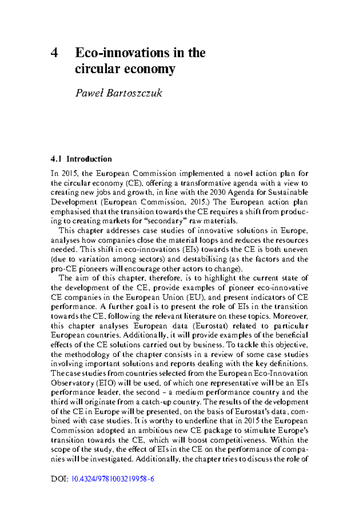 Chapter 4: Circular Economy Insights and Case Studies (Kurskod: CE101) - Studocu