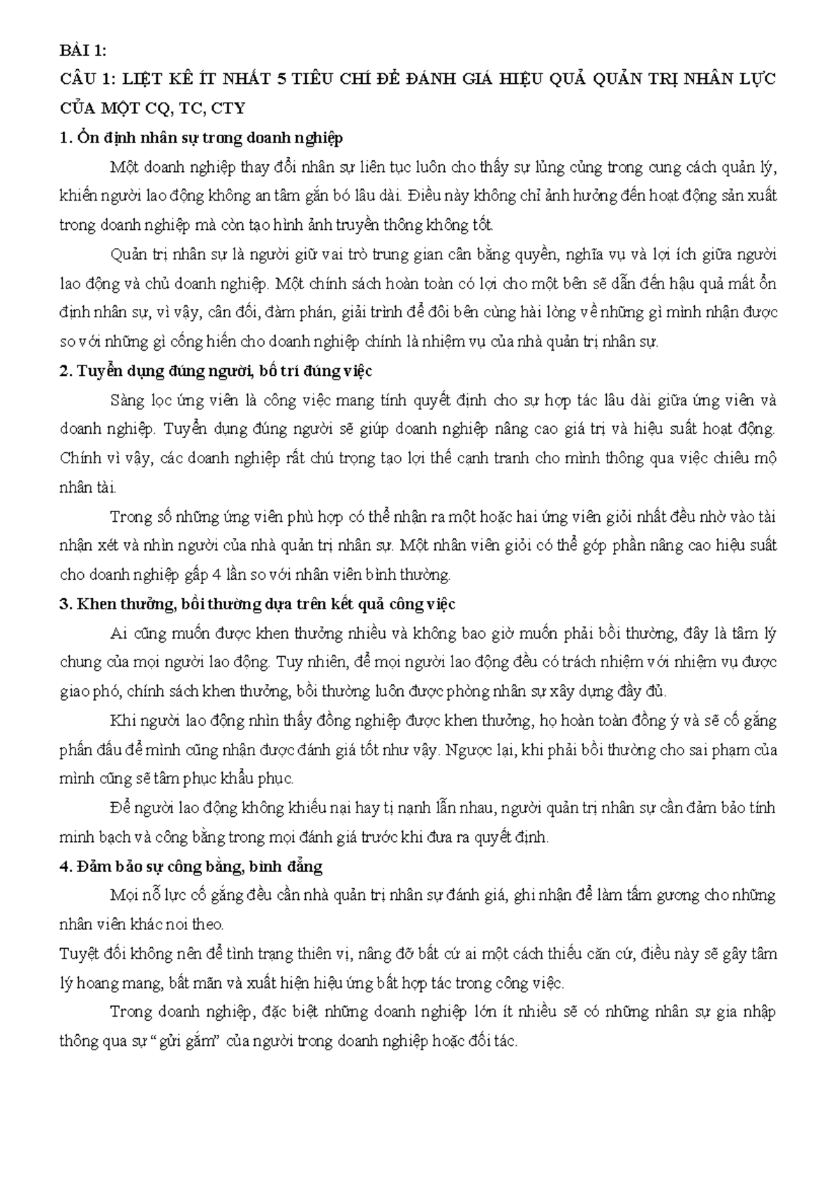 ĐỀ-CƯƠNG-ÔN-THI - Summary phan tich chi phi loi ich - BÀI 1: CÂU 1 ...