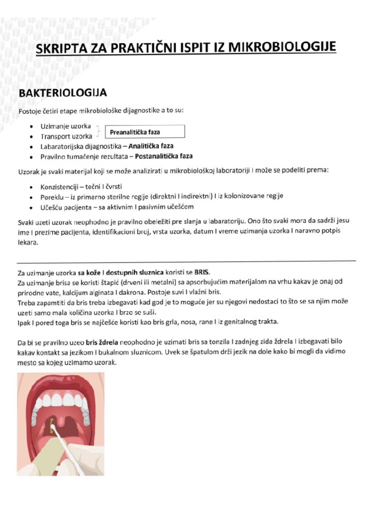 Mikrobiologija 248 - Skripta za Praktikum i Ispit Bakteriologije - Studocu