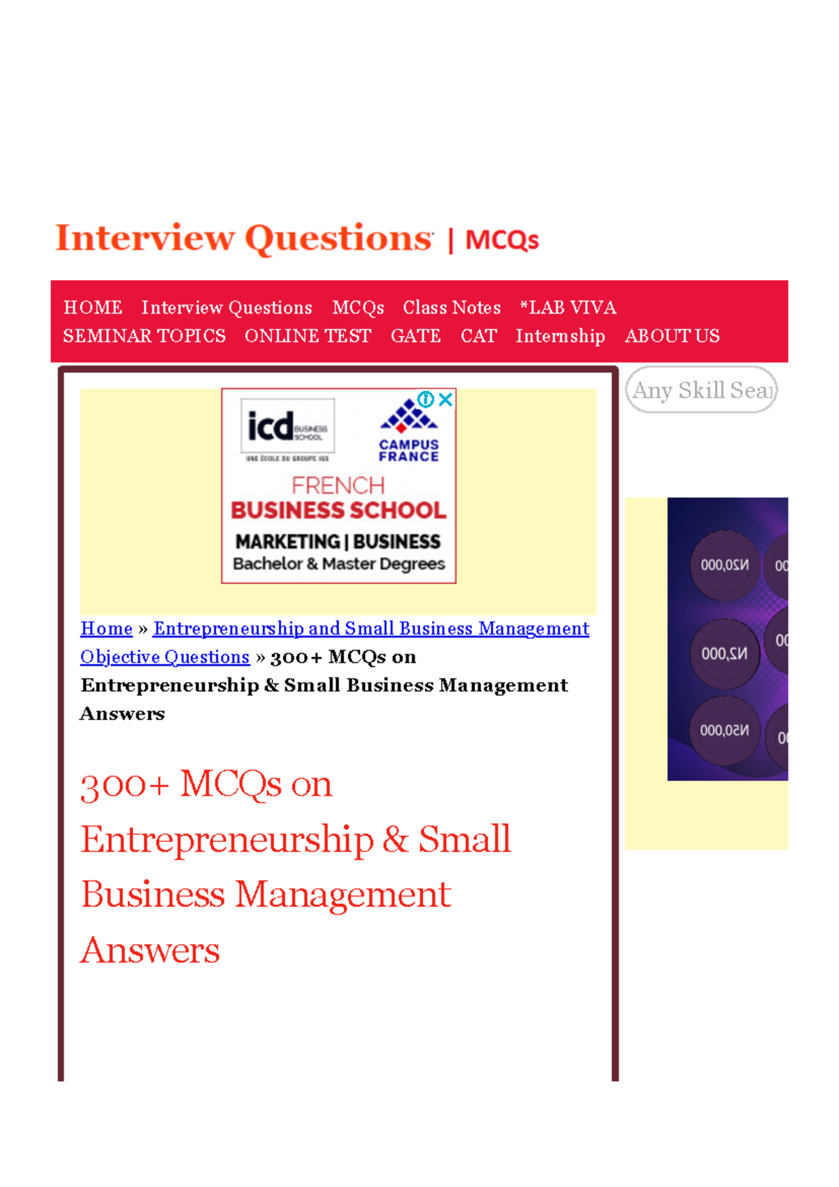 722027722 Comprehensive Guide: 300 MCQs on Entrepreneurship & Small Biz ...