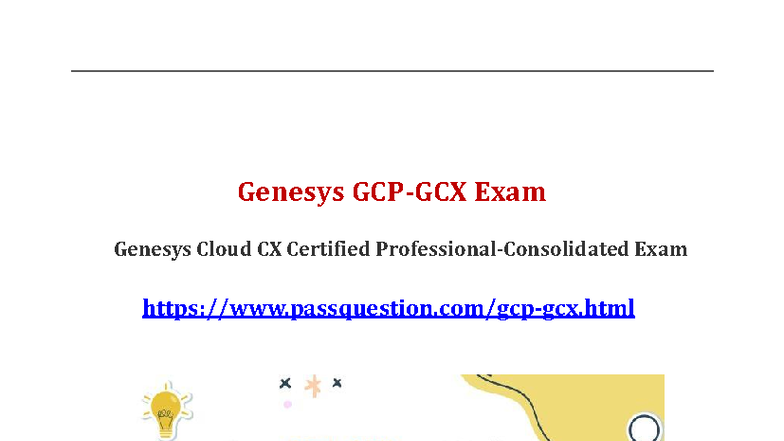 Genesys Cloud CX Certified Professional GCP-GCX PDF Questions - Genesys ...