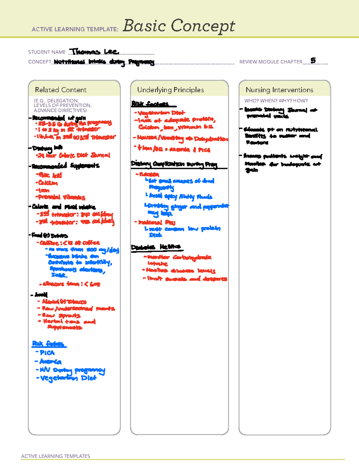 2. Nutritional Guidelines for Pregnant Women: Active Learning Template ...