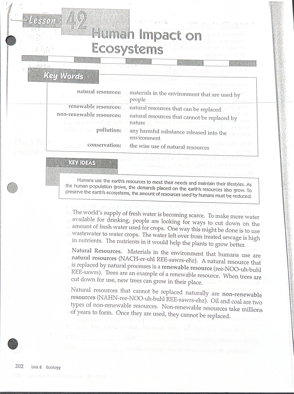 Human Impact Ecosystems 1122 - Lesson 49 Human Impact on Ecosystems Key ...