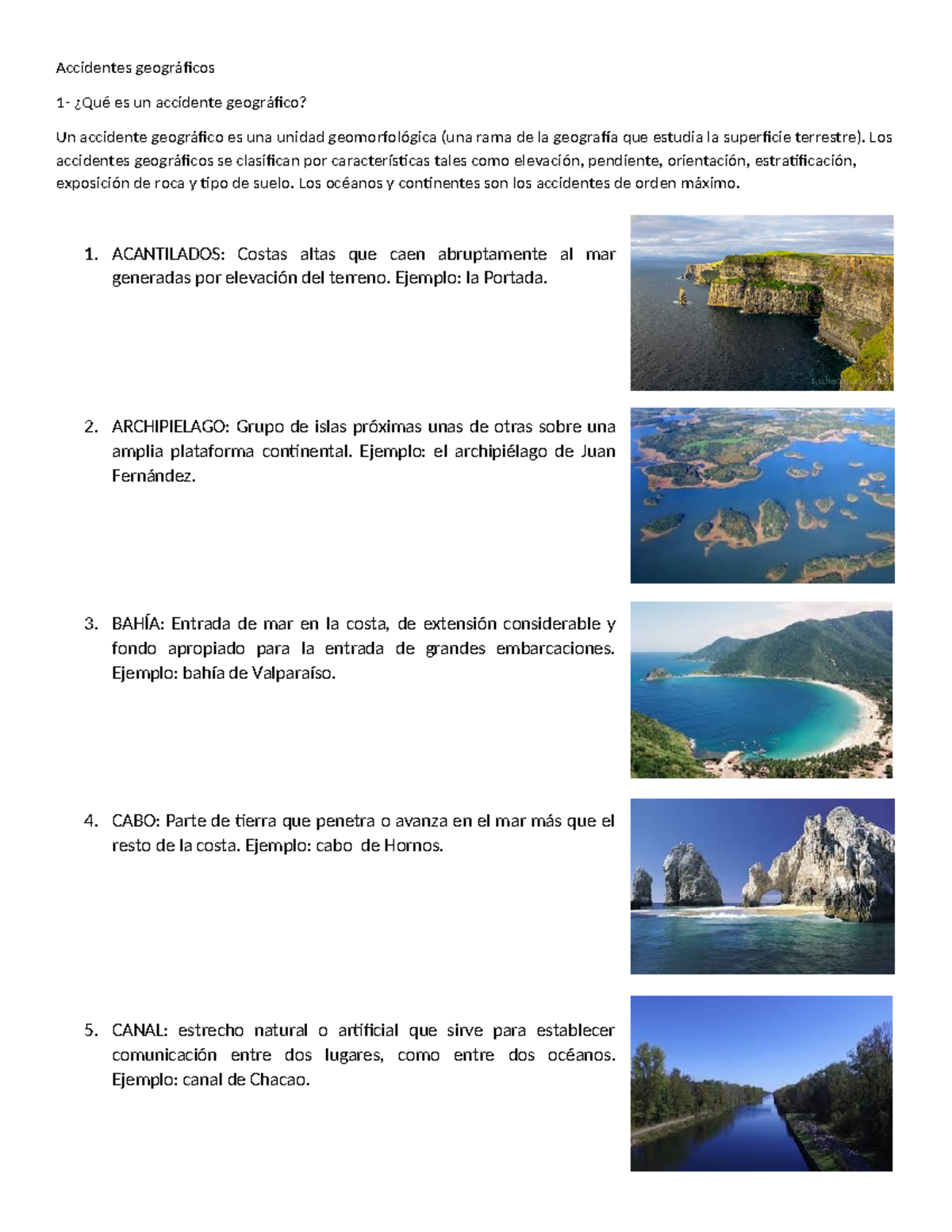 372260105-Accidentes-geograficos - Accidentes geográficos 1- ¿Qué es un ...