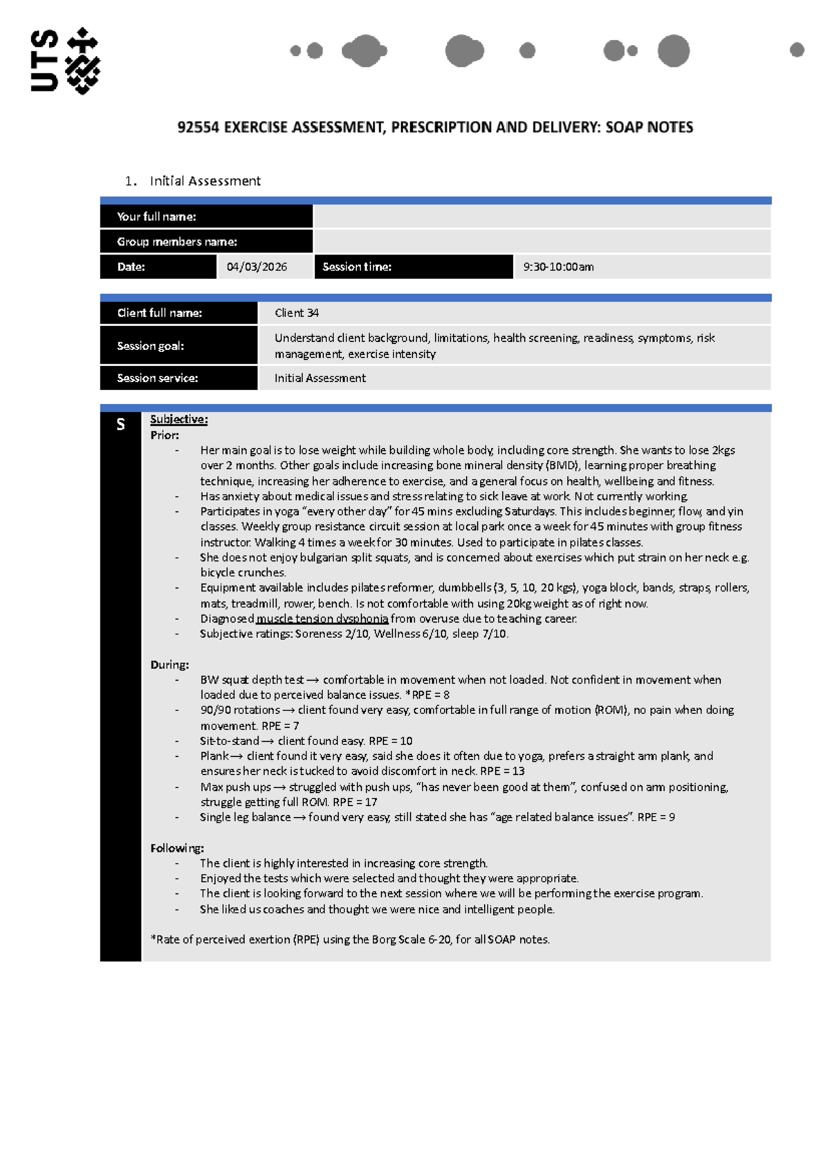 Tele-practice SOAP Notes: Initial Assessment & Program Delivery for ...