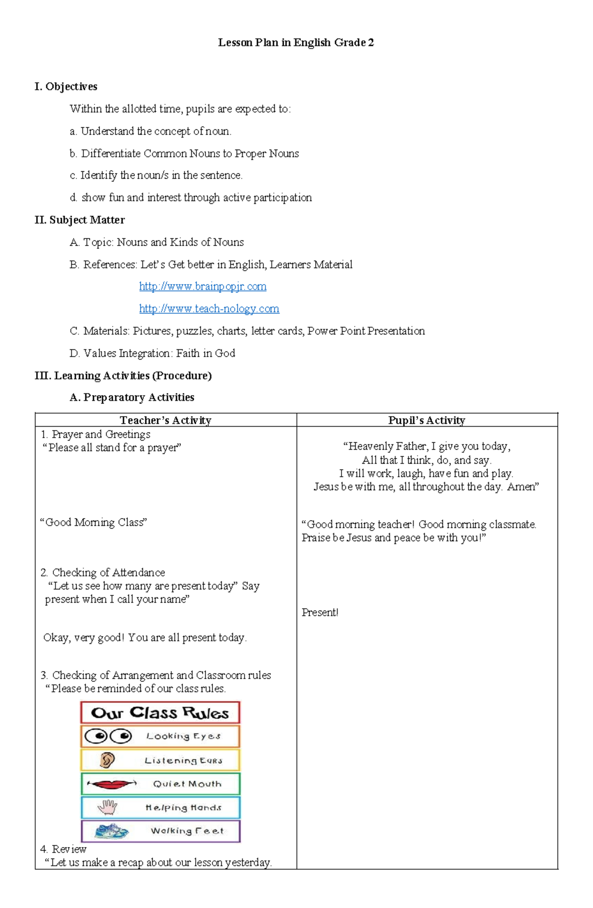 Lesson-Plan-in-English-Grade-2 - Lesson Plan in English Grade 2 I ...