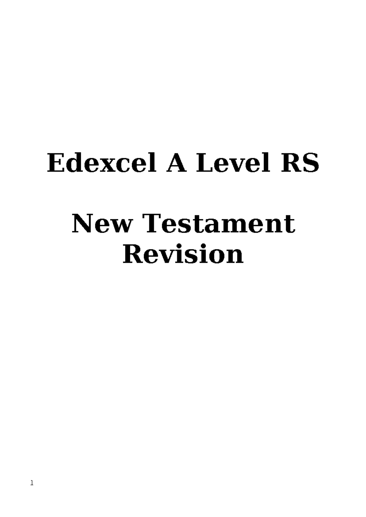 A Level RS: New Testament Revision Notes for Key Themes and Contexts ...