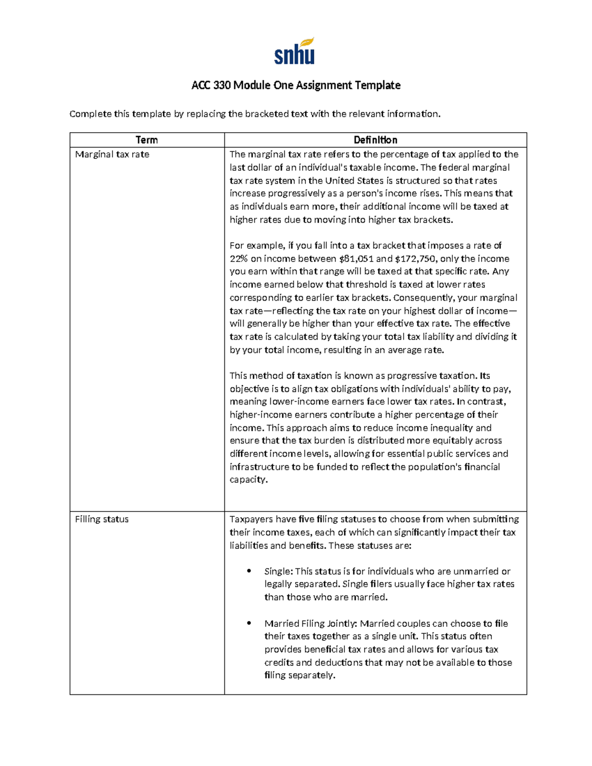 ACC 330 Module One Assignment Nicole Blair - ACC 330 Module One ...